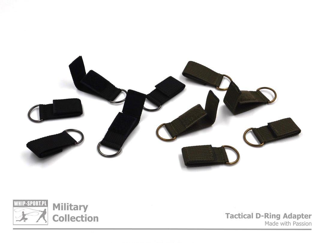 Tactical D-ring Molle Adapter (25mm) - Set of 5 - Black or Army Green ...