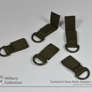 Tactical D-ring Molle Adapter 25mm Set of 5 Black or Army Green / YKK ...