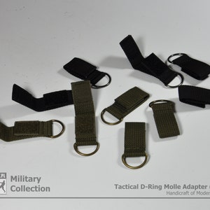Tactical D-ring Molle Adapter 25mm Set of 5 Black or Army Green / Metal ...