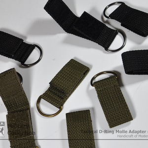 Tactical D-ring Molle Adapter 25mm Set of 5 Black or Army Green / Metal ...