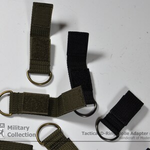 Tactical D-ring Molle Adapter 25mm Set of 5 Black or Army Green / Metal ...