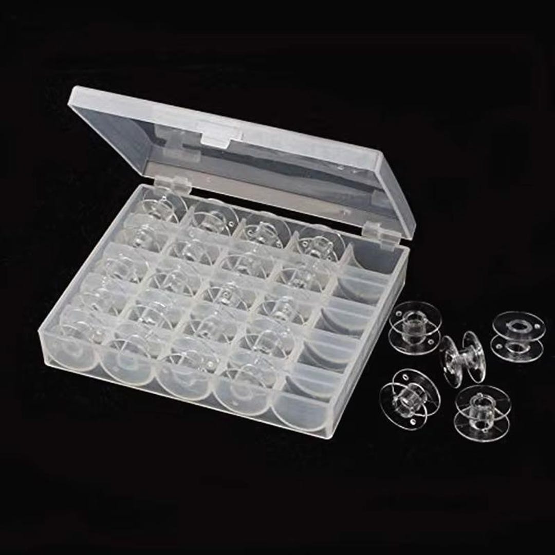2 Pack Empty Bobbin Box: 25-slot Sewing Machine Spool Storage - Etsy