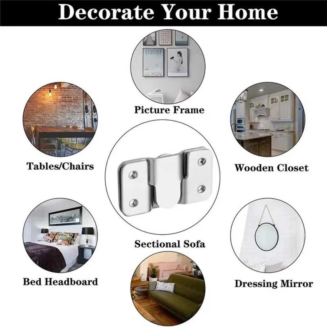 Flush Mount Interlock Brackets (5 Pairs): Picture Frame & Furniture ...