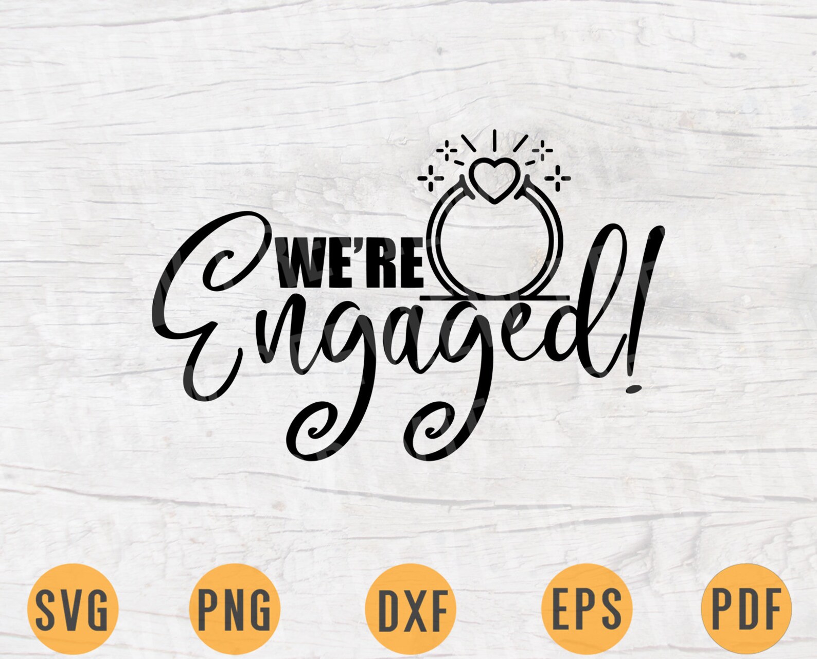 We're Engaged SVG File Wedding Quote Svg Cricut Cut Files | Etsy