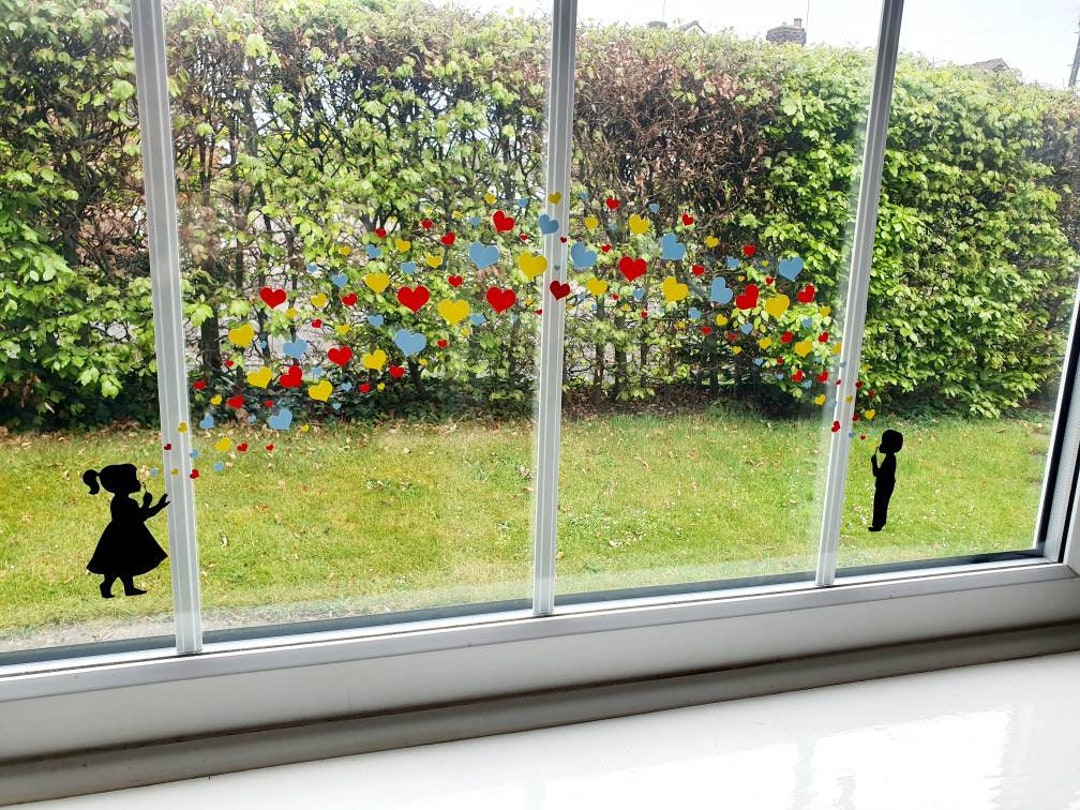 Rainbow Stickers, Window Stickers, Rainbow Hearts, Heart Rainbows ...