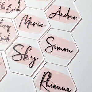 Acrylic Place Settings, Name Settings, Place Names, Hexagon Place ...
