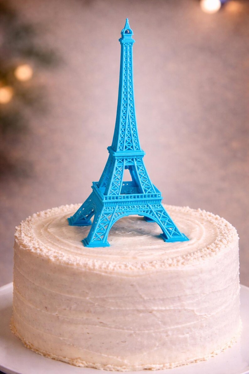 3D Printed Eiffel Tower Topper | Paris Wedding & Birthday Decor - Etsy