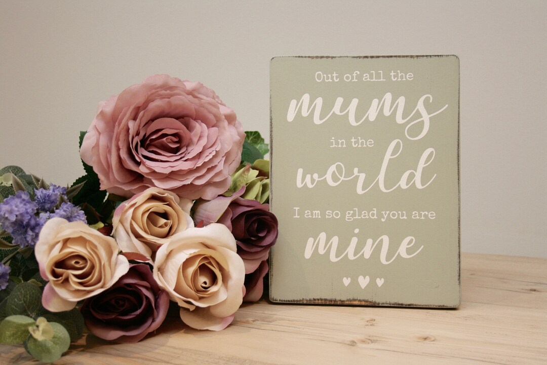 Best Mum Wooden Sign Family Wooden Sign Gift for Mum Family - Etsy