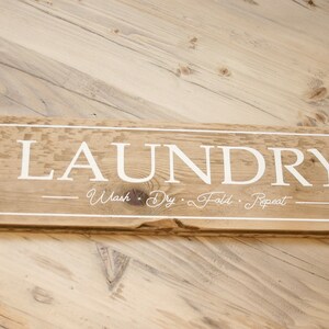 Reclaimed Wood Rustic Laundry Sign - Etsy UK