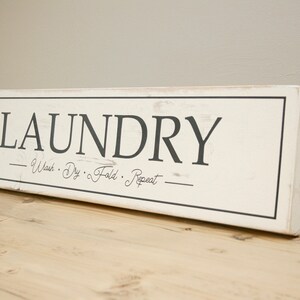 Reclaimed Wood Rustic Laundry Sign - Etsy UK