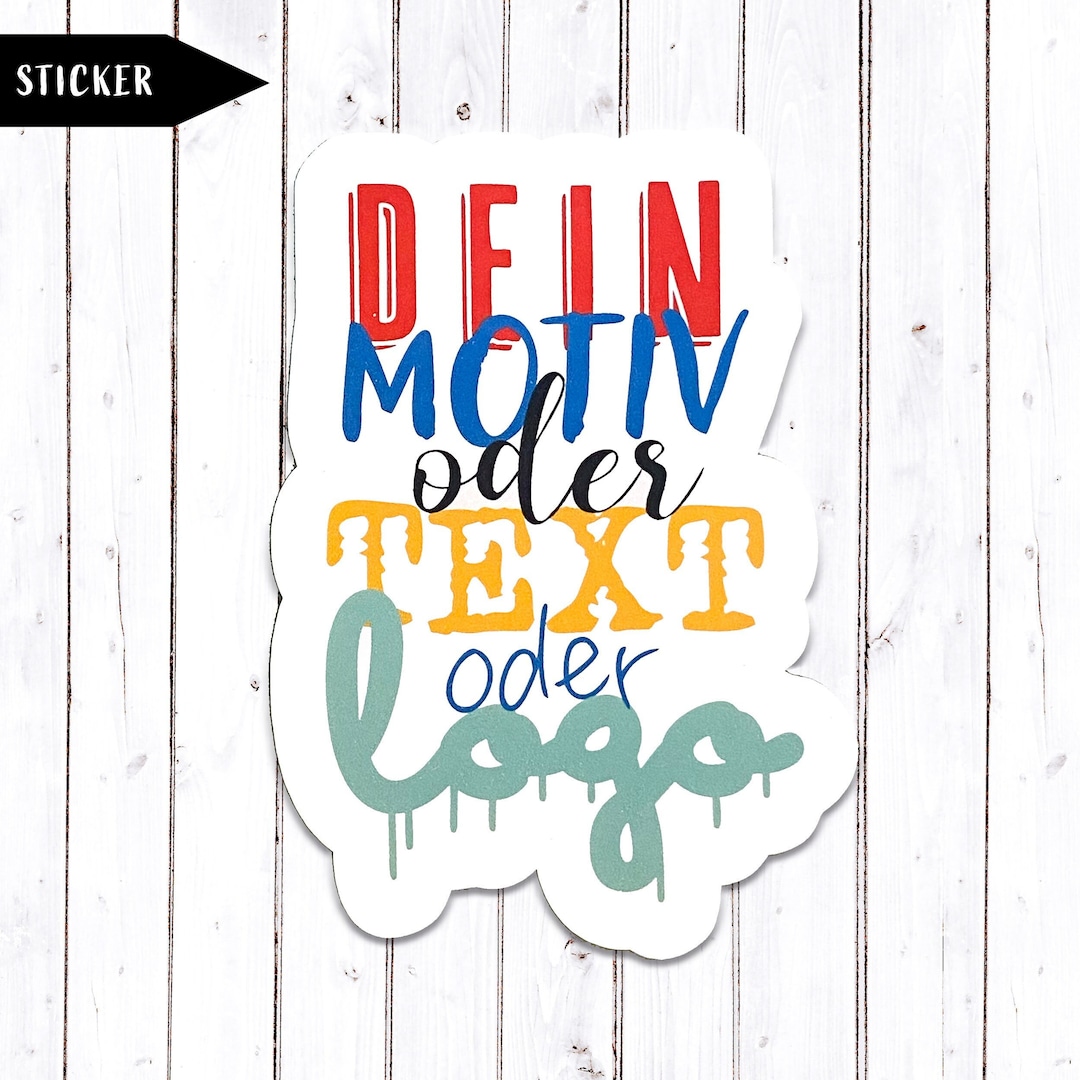 Your Name Text Logo Image Photo or Logo as a Sticker - Etsy