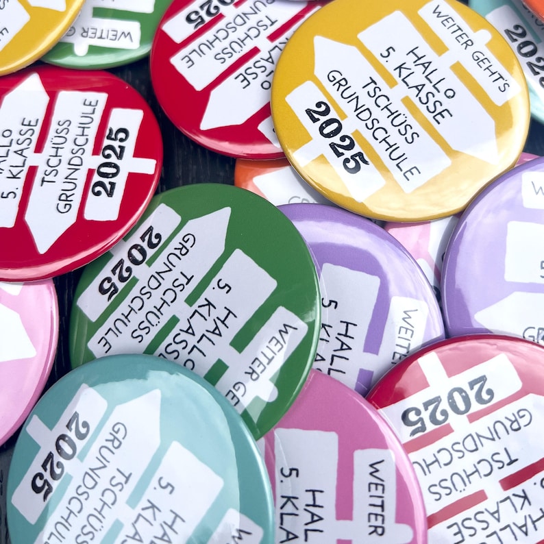 Tschüss Grundschule - 2026 - Hallo 5. Klasse Wegweiser in 8x Farben ...