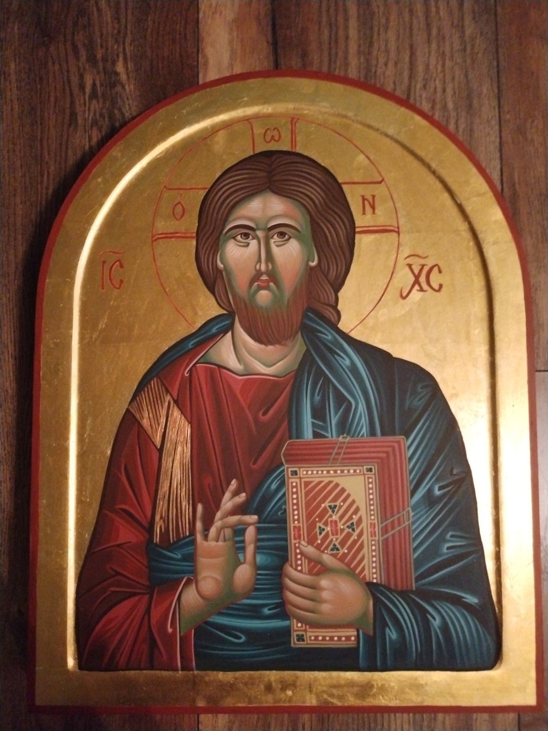 Byzantine Painted Icon of Jesus Christ IC XC Made to Order - Etsy