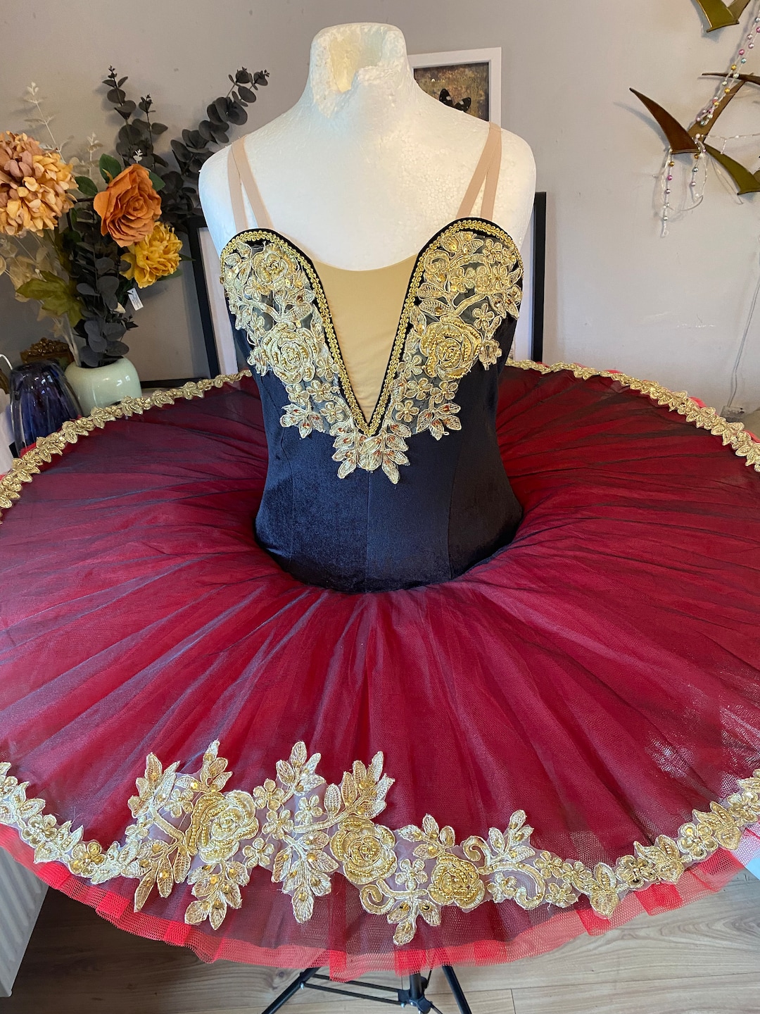 La Esmeralda Red Spanish Tutu - Professional Ballet Tutu for Adults and ...