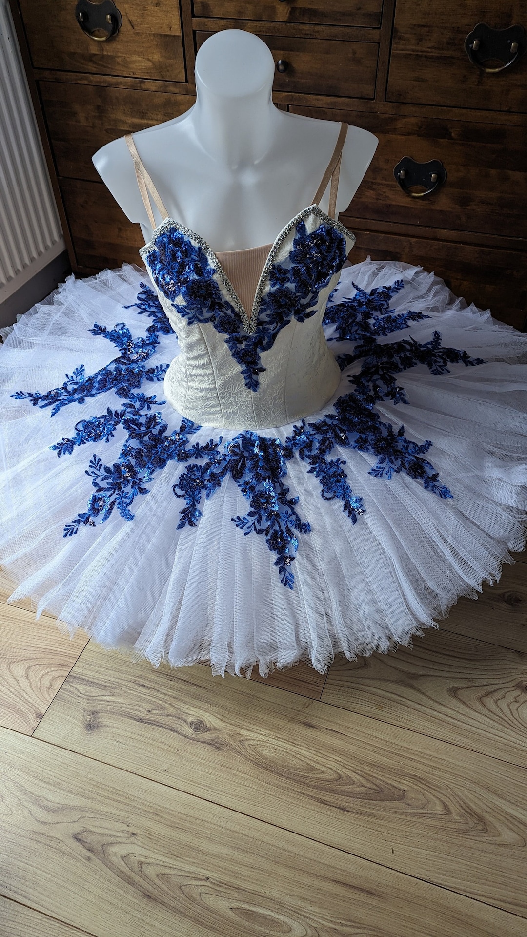 White and Blue Ballet Tutu, Dance Tutu, - Etsy