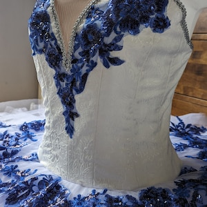 White and Blue Ballet Tutu, Dance Tutu, - Etsy