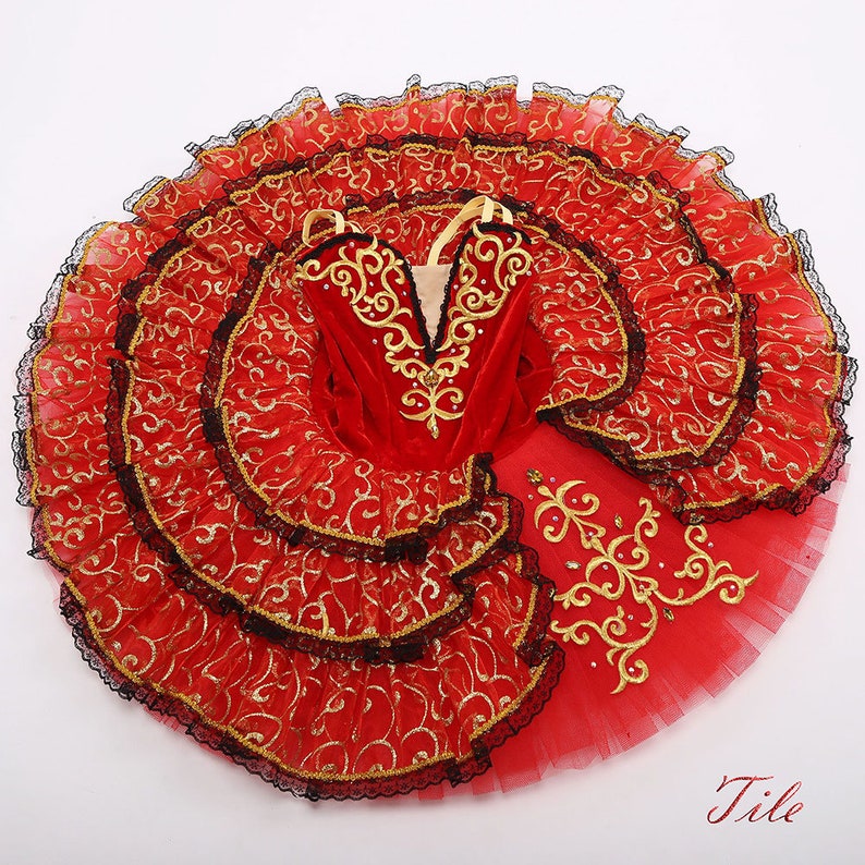 Red Spanish Tutu Tutu Professional Tutu Childs Tutu - Etsy