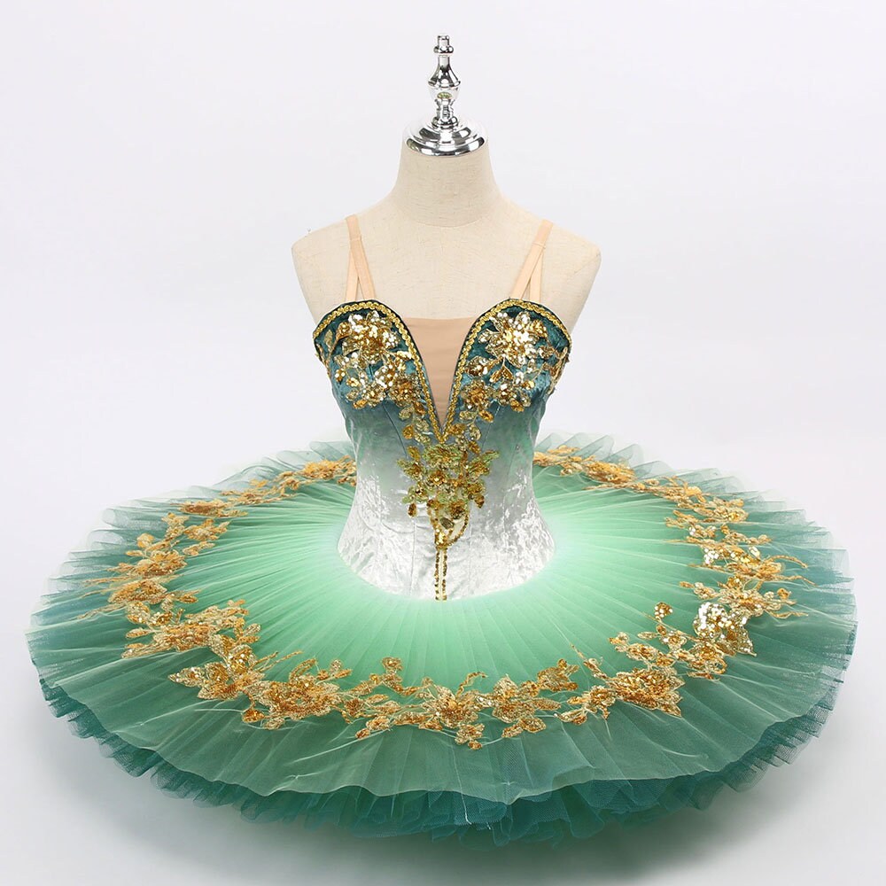 Emerald Green Ballet Tutu, Ombre Velour Bodice, Custom Made - Etsy