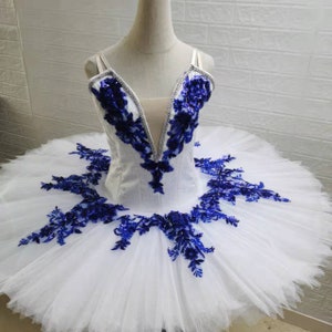 White and Blue Ballet Tutu, Dance Tutu, - Etsy
