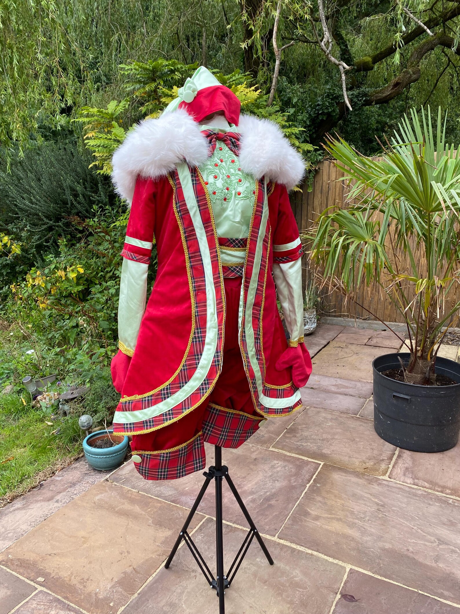 Christmas Elf Costume, Red & Green Xmas Outfit - Etsy
