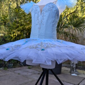 Cinderella Ballet Tutu Blue With Sliver and 10 Layers of Stiff Tulle ...