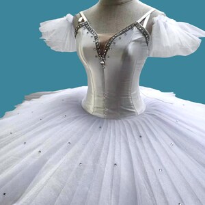 White Swan Lake Ballet Tutu, Odette Costume, Professional Platter Tutu ...