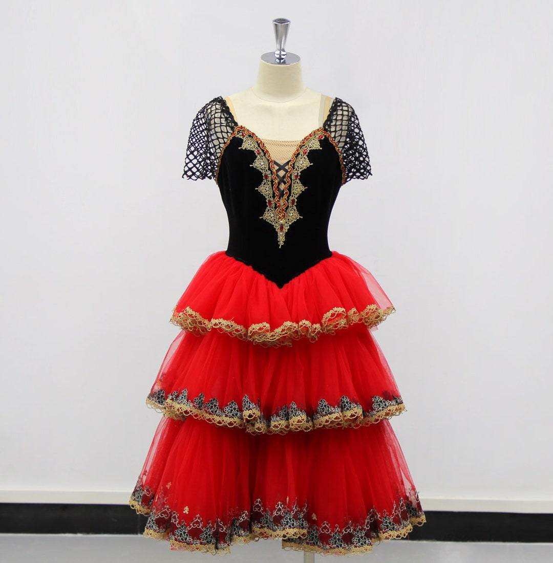Red Paquita Ballet Tutu, Kitri Romantic Tutu - Etsy
