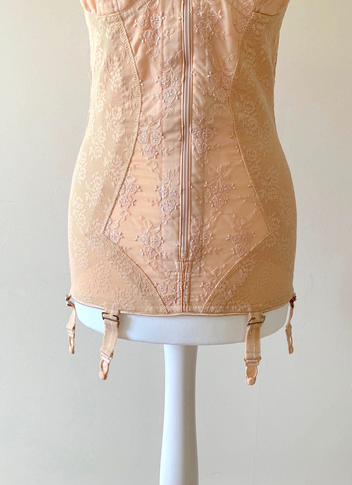 Vintage Italian Open Bottom Girdle With Garter Hooks Pin Up Etsy