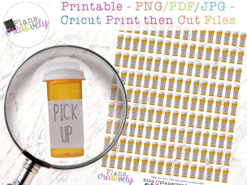 Printable Prescription Bottle Sticker Sheet pick up - Etsy