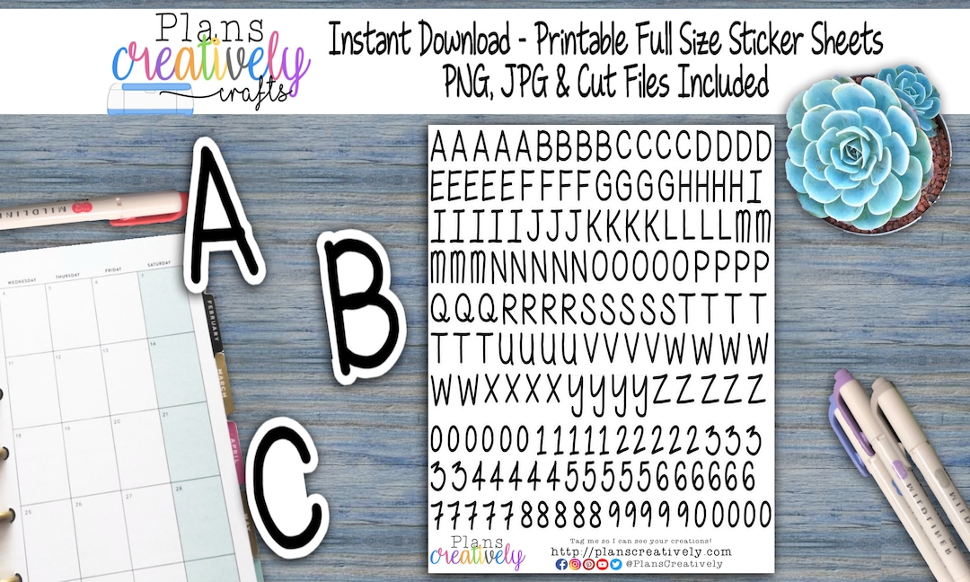 Printable Alphabet Letter Stickers - Letter & Number Stickers for ...