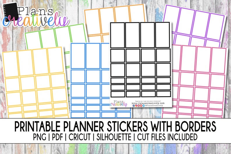 Printable Blank Box Stickers for Planners Journals Junk - Etsy