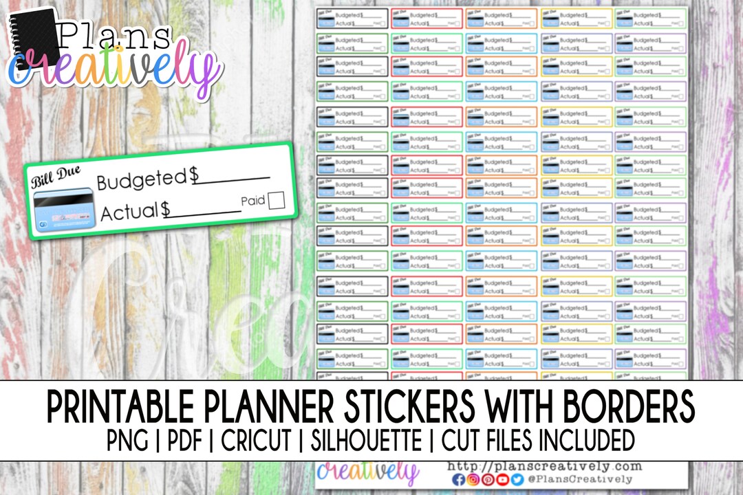 Printable Credit Card Payment Tracker Stickers | Budget Planner ...