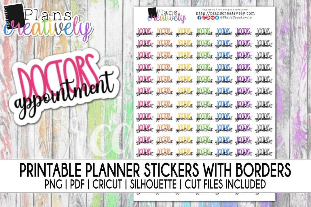Printable doctor Appointment Reminder Planner Stickers Remind Yourself ...