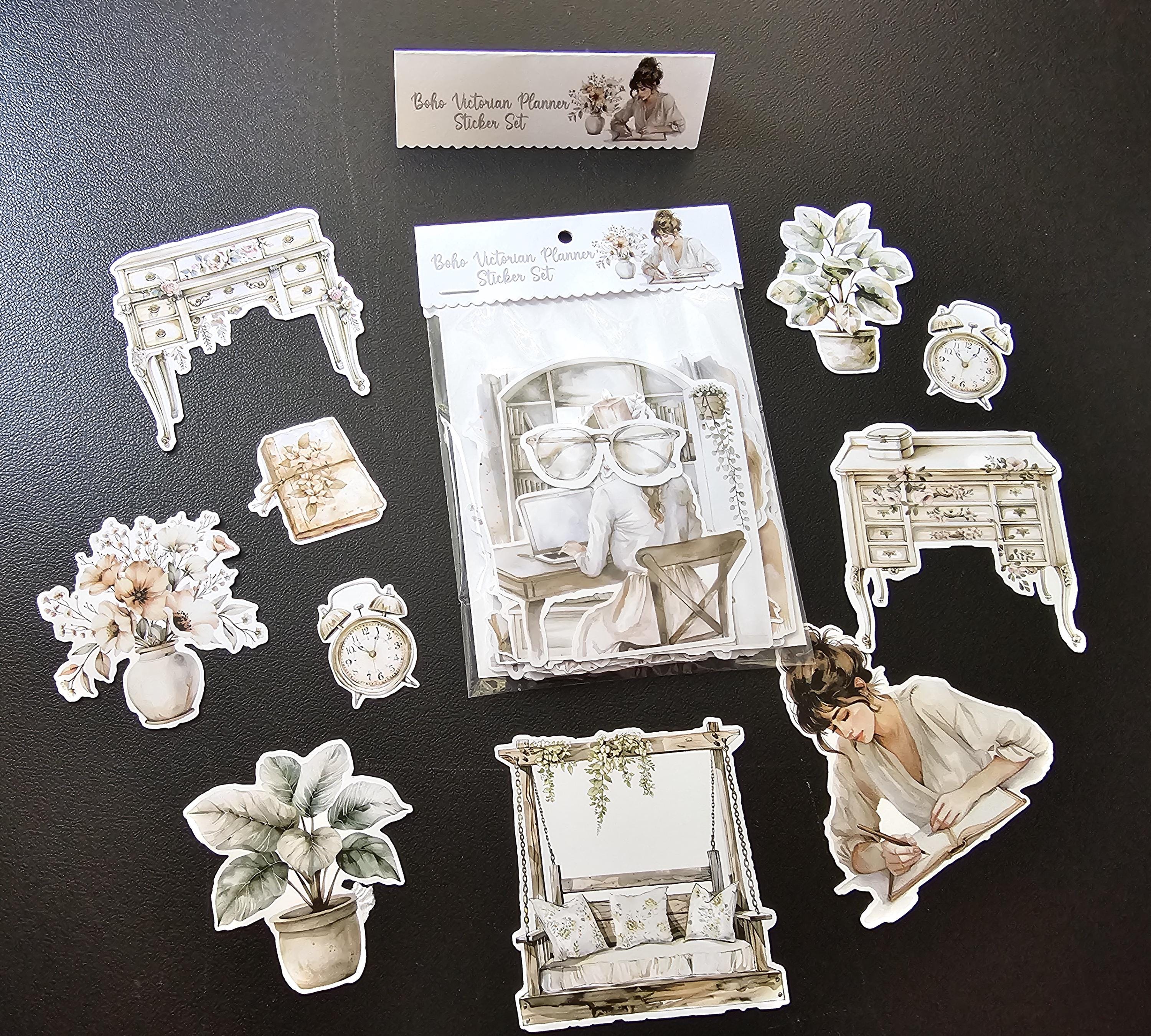 Victorian Ephemera Sticker Pack - Matte White Die Cut Sticker Packs for ...