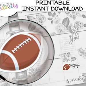 Printable Football Sticker Sheet Icon Planner Stickers for Functional ...