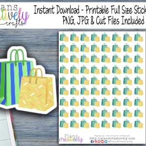 Printable Shopping Spree Sticker Sheets Icon Planner Stickers for ...