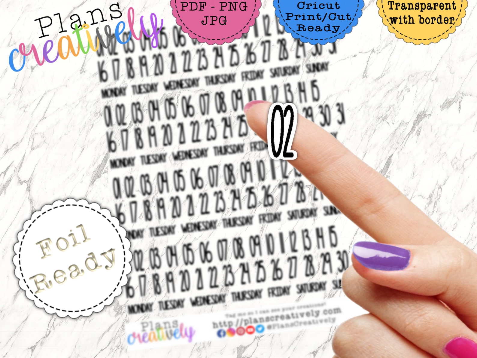 Printable Day of the Week Planner Stickers | Dated Stickers (digital ...