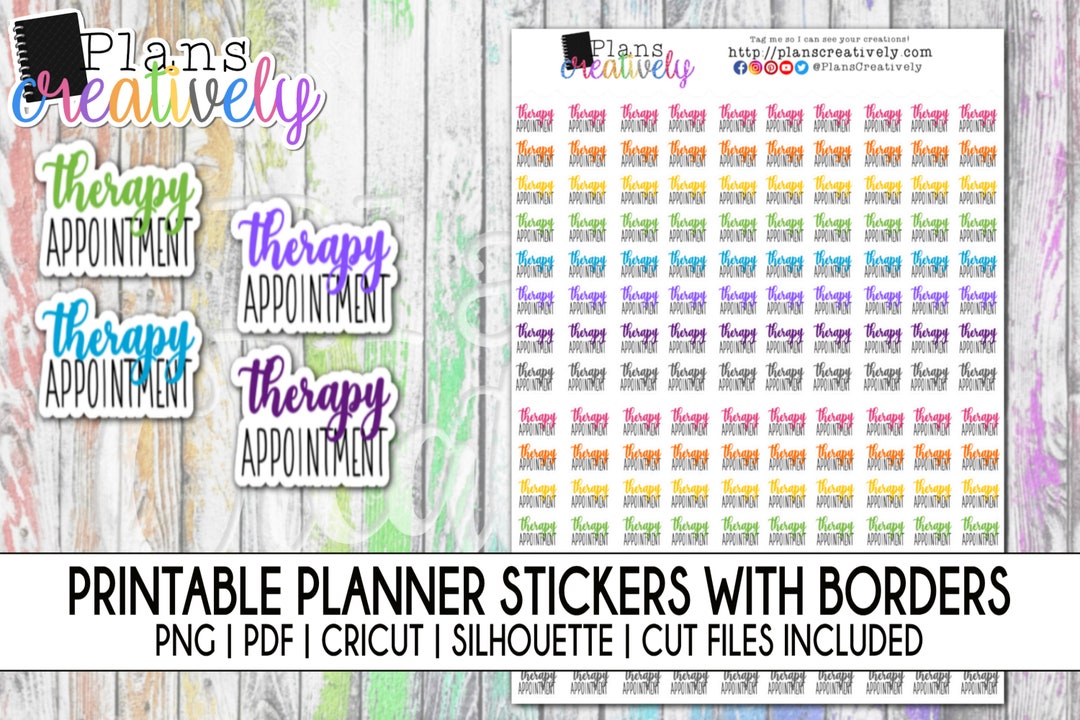 Printable "therapy Appointment" Reminder Planner Stickers - Remind ...