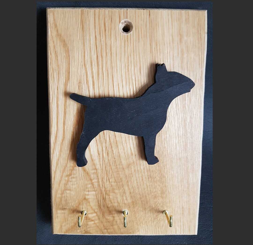 Dog Themed Key Holder/ Dog Lead Holder - Bull Terrier - Etsy