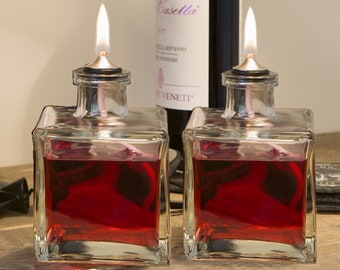 Clearcraft Set of Three Mini Cube Oil Candles / Oil Lamps - Etsy UK