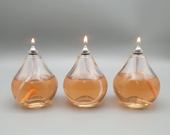 Clearcraft Set of Three Mini Balls Oil Candles / Oil Lamps - Etsy UK