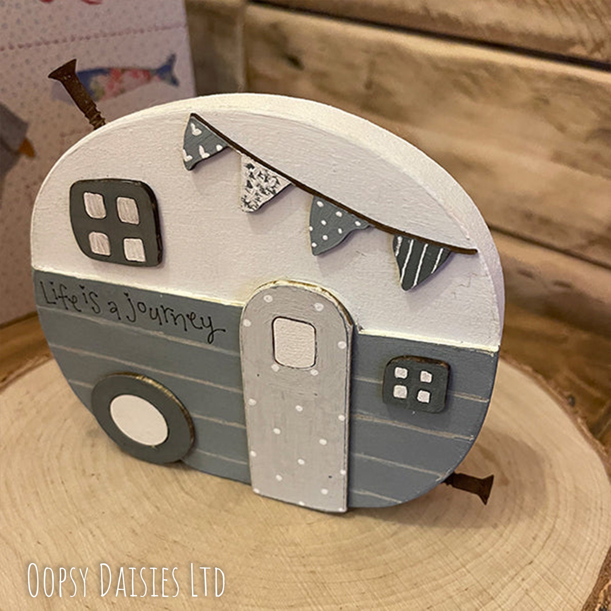 Personalised Handmade Caravan Block Ornament Country Home - Etsy UK