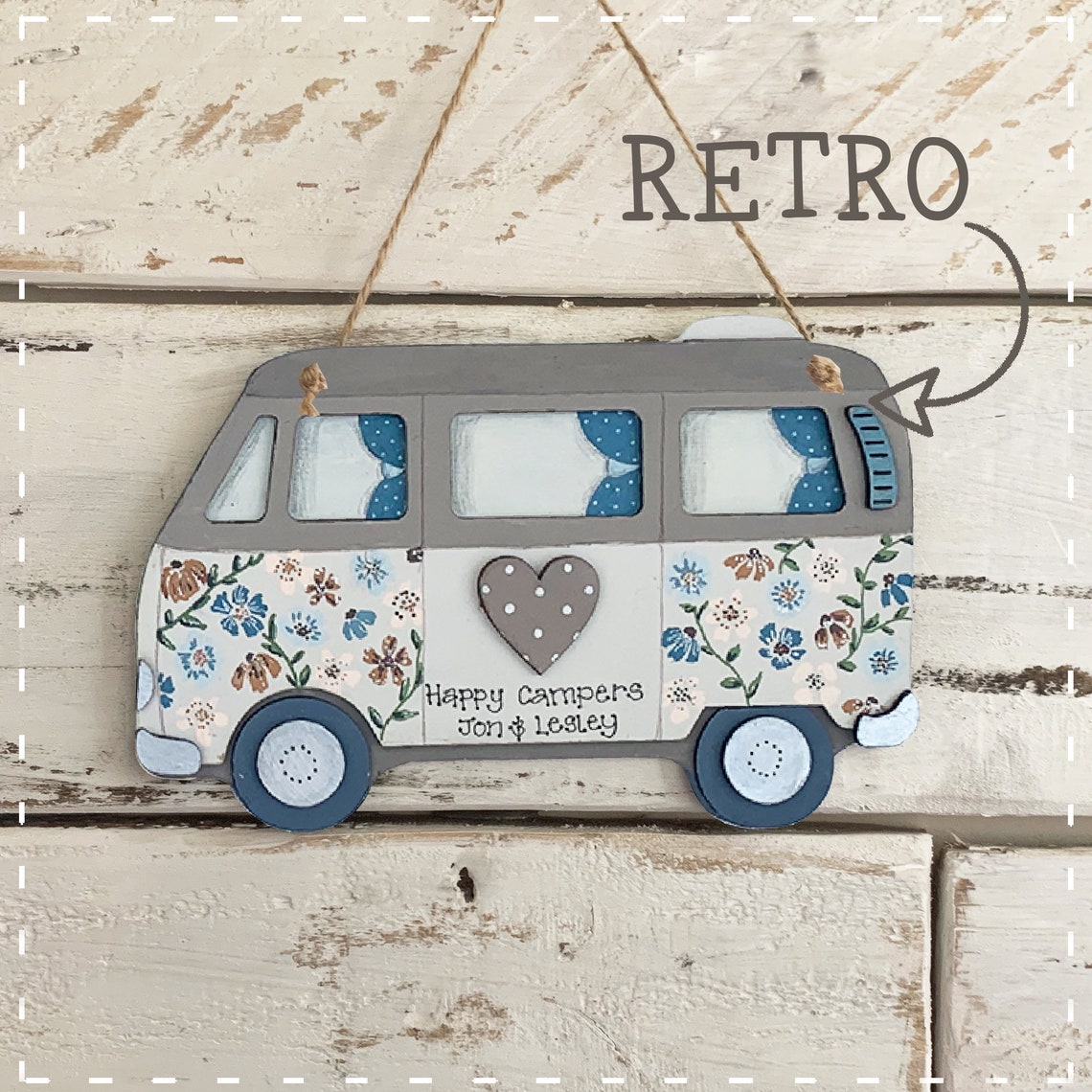 Personalised Handmade Campervan Plaque, Ornament, Country Home Decor ...