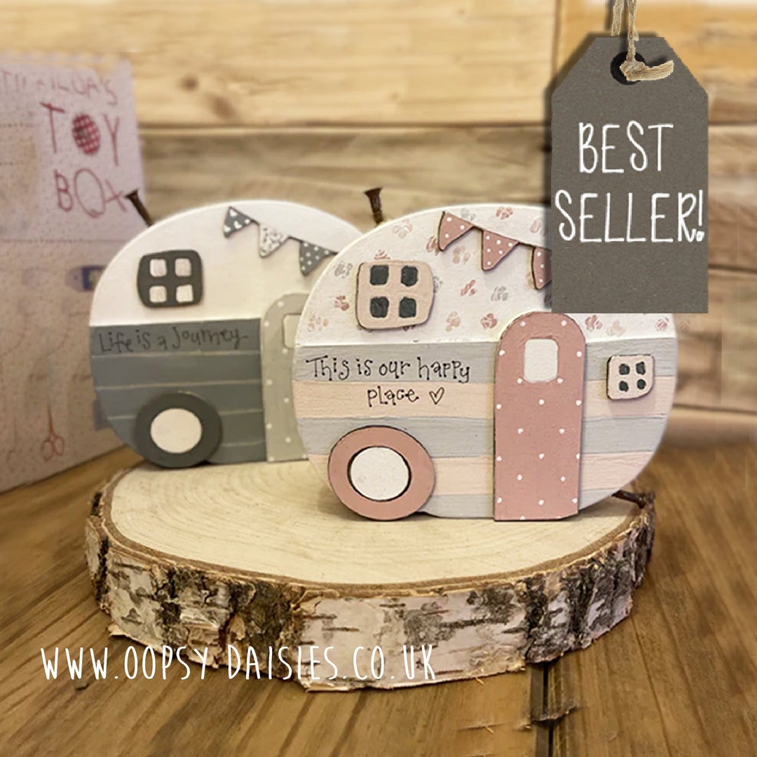 Personalised Handmade Caravan Block, Ornament, Country Home Decor - Etsy