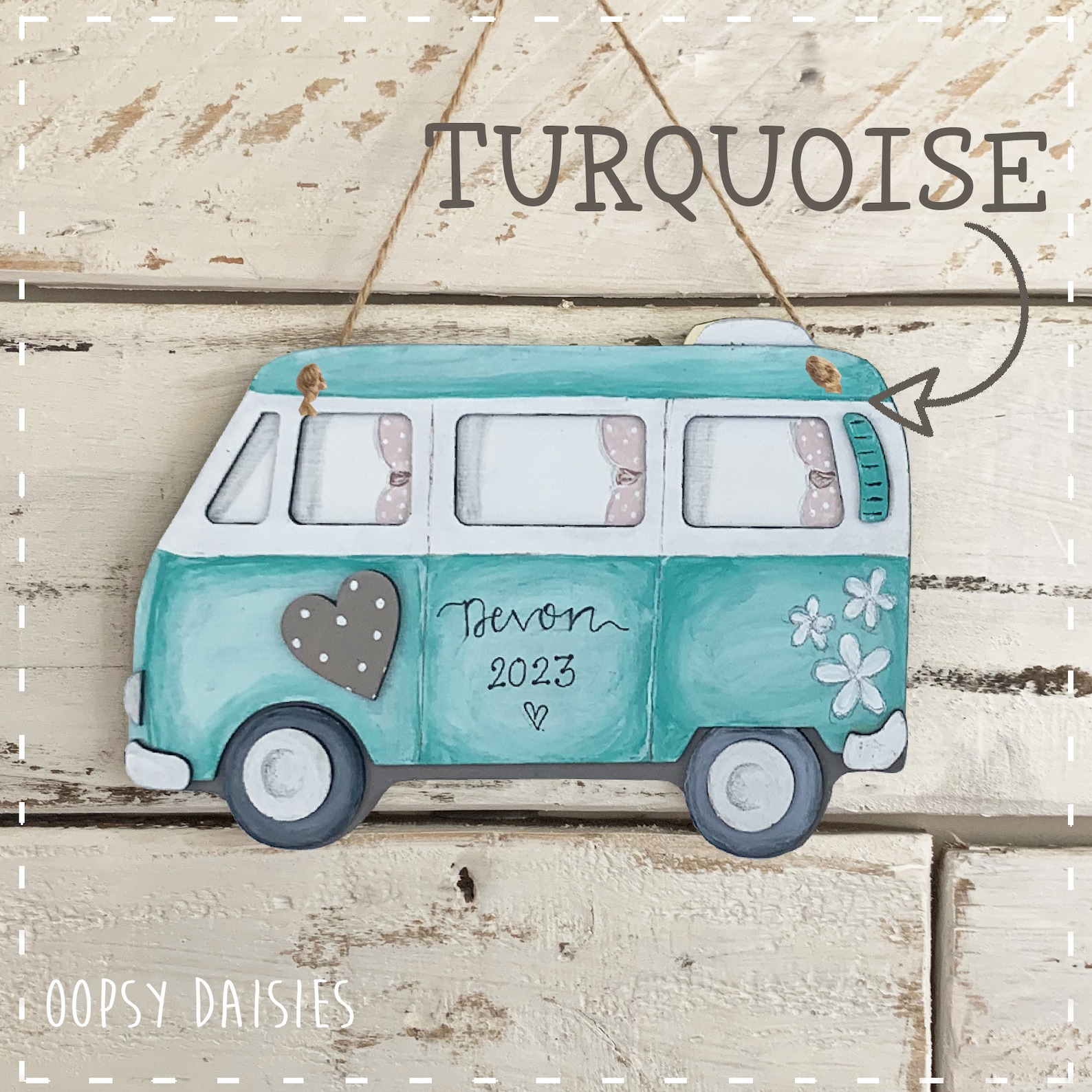 Personalised Handmade Campervan Plaque, Ornament, Country Home Decor ...