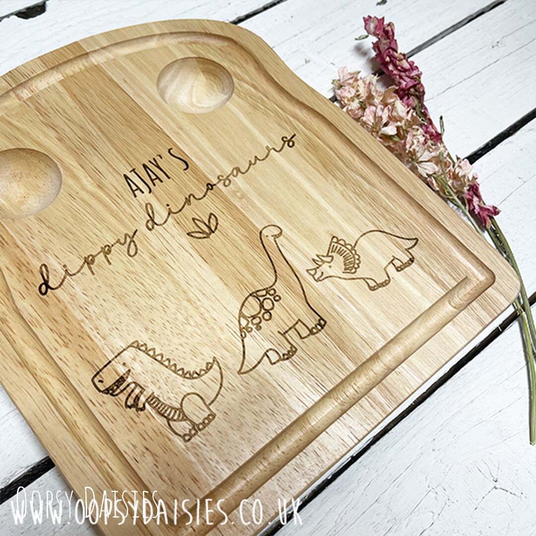 Personalised Wooden Egg Boards Toast - Dinosaurs, Bears, Dog, Sheep ...