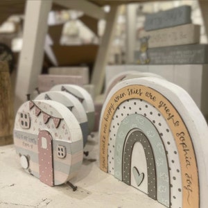 Personalised Handmade Caravan Block, Ornament, Country Home Decor - Etsy
