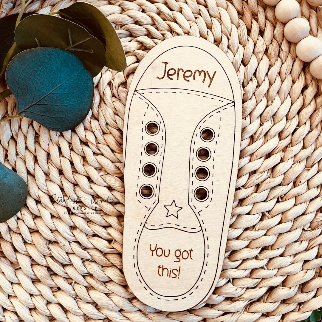 Shoe Lacing Practice, Wooden Shoe With Laces, Montessori Training Shoes ...