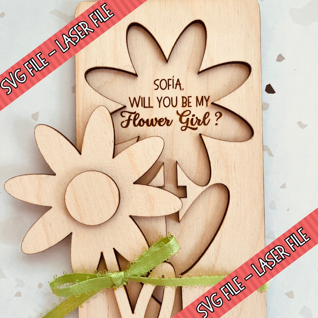 Flower Girls Proposal SVG - Flower Cutout Laser File - Flower Proposal ...