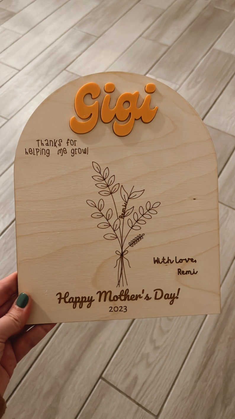 Personalized DIY Handprint Wood Sign for Mothers Day Unique - Etsy